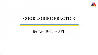 Good Coding Practice for AmiBroker AFL | ThaiQuants